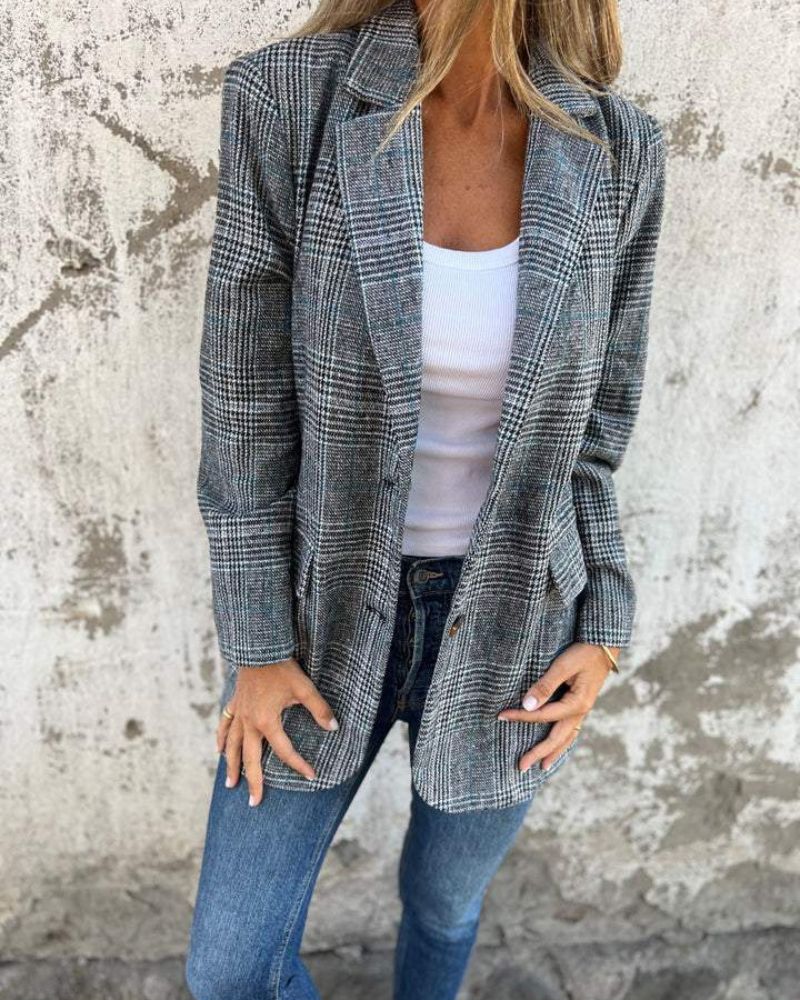 EIRA - BLAZER À CARREAUX INTEMPOREL – Luna Paris